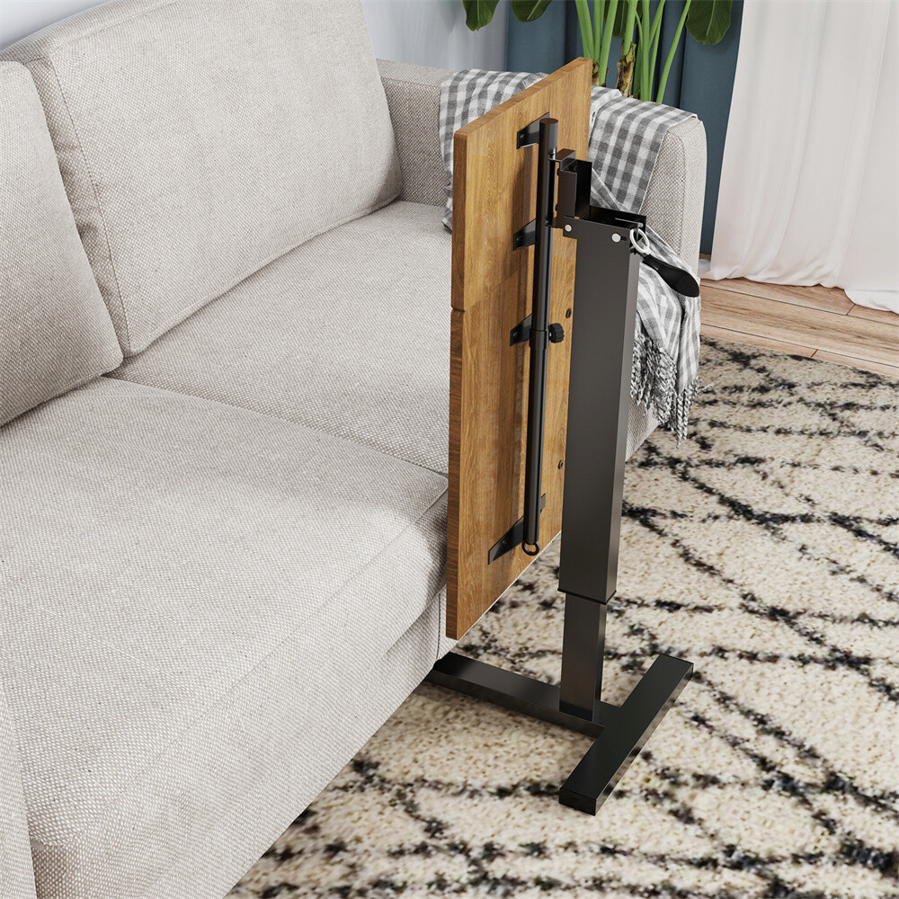 Height Adjustable Overbed Bedside Desk Movable Sofa Laptop Table ...