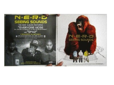 Nerd N.E.R.D. Poster Flat 2 Sided Seeing Sounds The Neptunes Pharrell ...