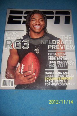 2012 ESPN Magazine BAYLOR Robert GRIFFIN III Draft Preview RG3 Free ...