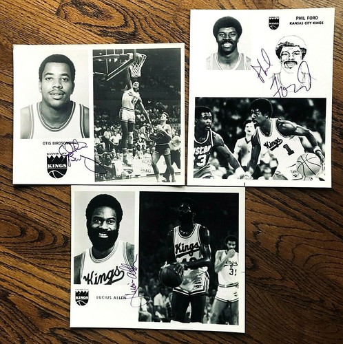 KANSAS CITY KINGS 8 x 10 Signed Photos PHIL FORD - LUCIUS ALLEN - OTIS ...