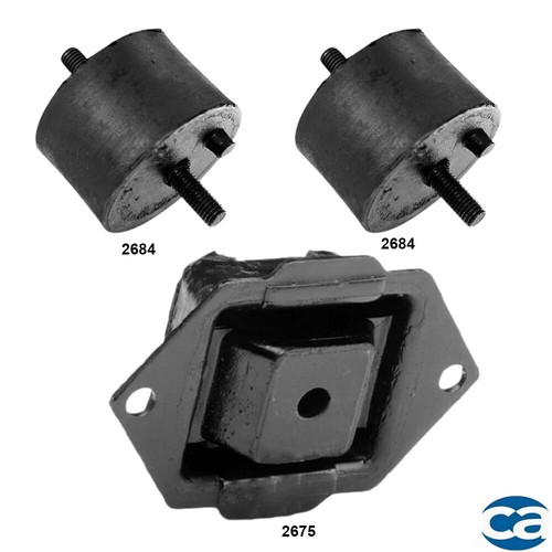 Engine Motor Mounts & Trans. Mount 3Pcs Set for Volvo 740 85-86 L4 2.3L ...
