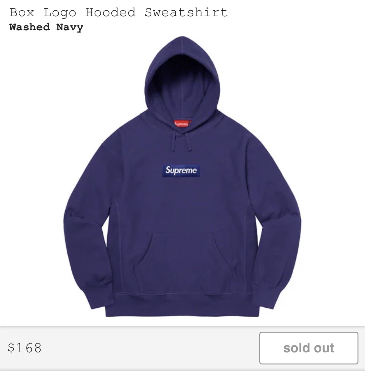 Supreme Box Logo Bogo Hoodie Washed Navy Sweatshirt FW21 Supreme Box Logo Bogo Hoodie Washed Navy Sweatshirt FW21
