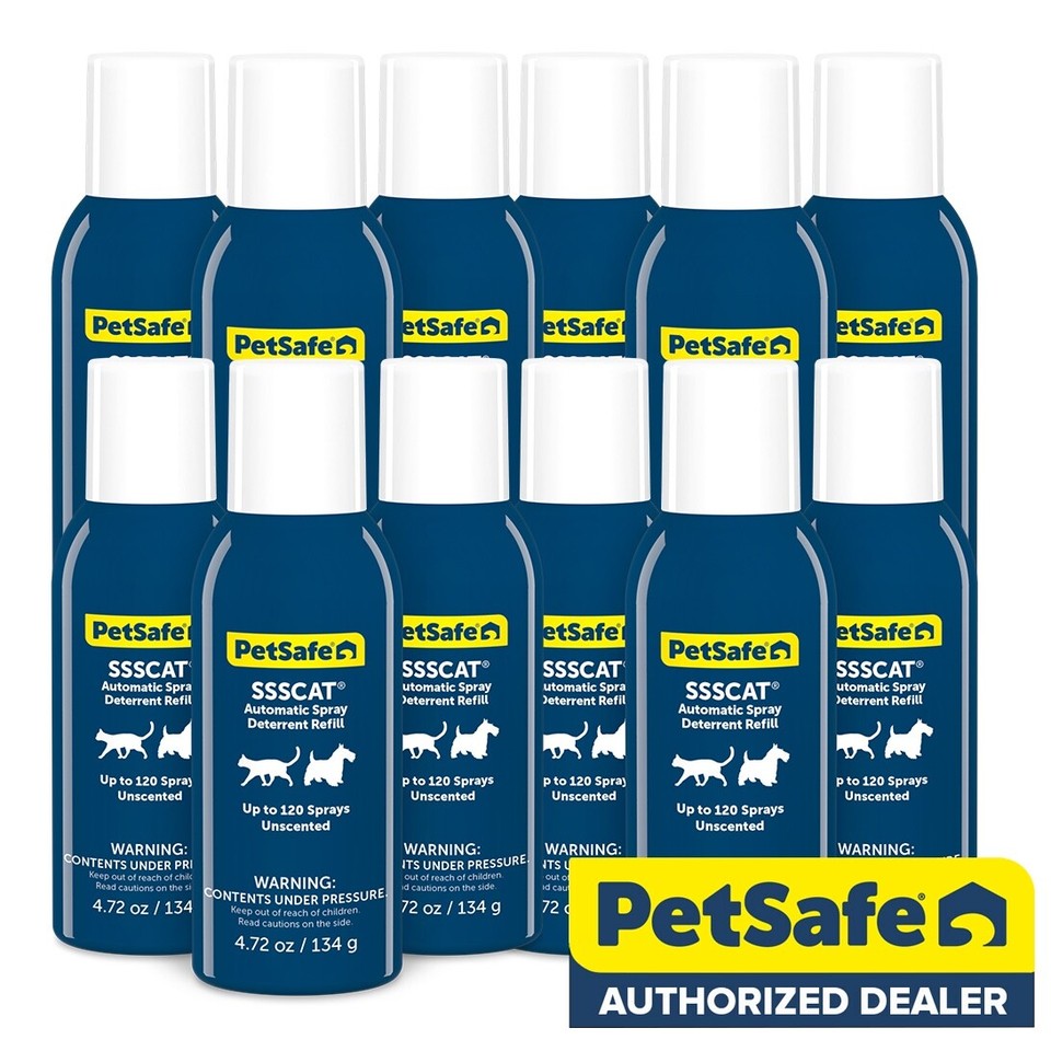 PetSafe SSSCat Spray 12 Refill Cans Repellent for Cat & Dog 4.72 oz ...