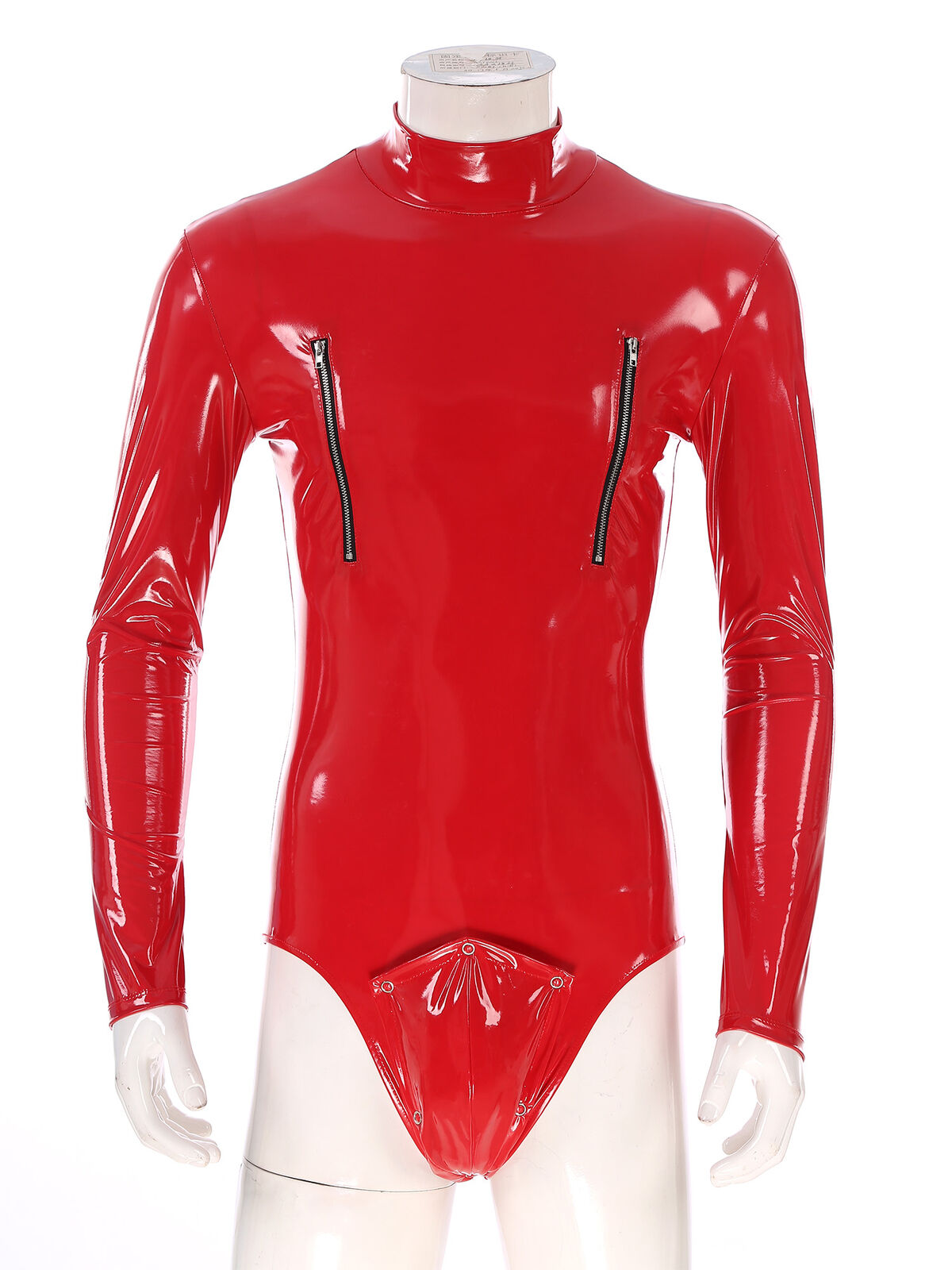 Herren Catsuits Rollenspiel Lackleder Cosplay Unterwäsche Playsuit