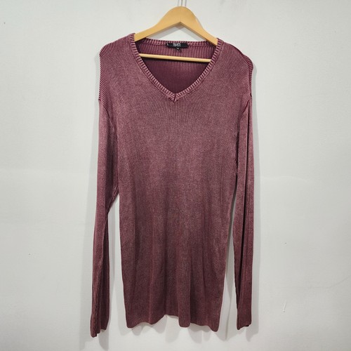 Raffi Linea Uomo Italian Cotton Modal Ribbed Full V-Neck Knit Sweater ...