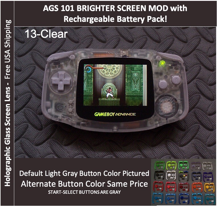 Game Boy Advance GBA IPS MOD V5 newest Version OSD 15 Levels of ...