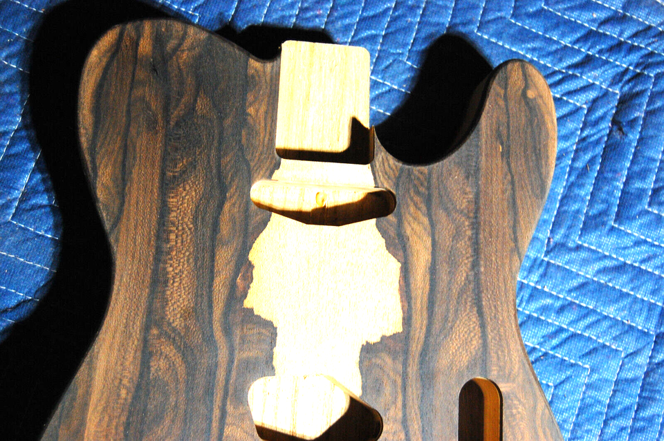 calico landscape Ziricote wenge custom chambers Guitar Body Fits ...