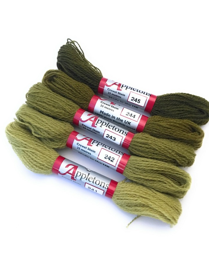 Sets of Appletons Wool Skeins Colour Range - Tapestry 4ply & Crewel ...