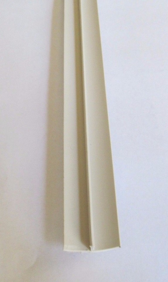 92" IVORY Rigid Plastic 1" Ceiling Sidewall Batten Snap Trim & Retainer ...