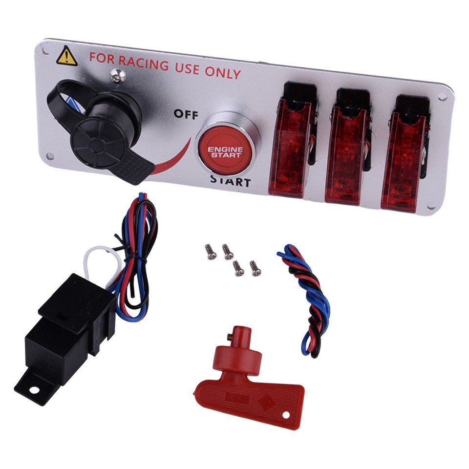 Ignition Switch Starter Panel Engine Push Button 5 in 1 Toggle Switch ...