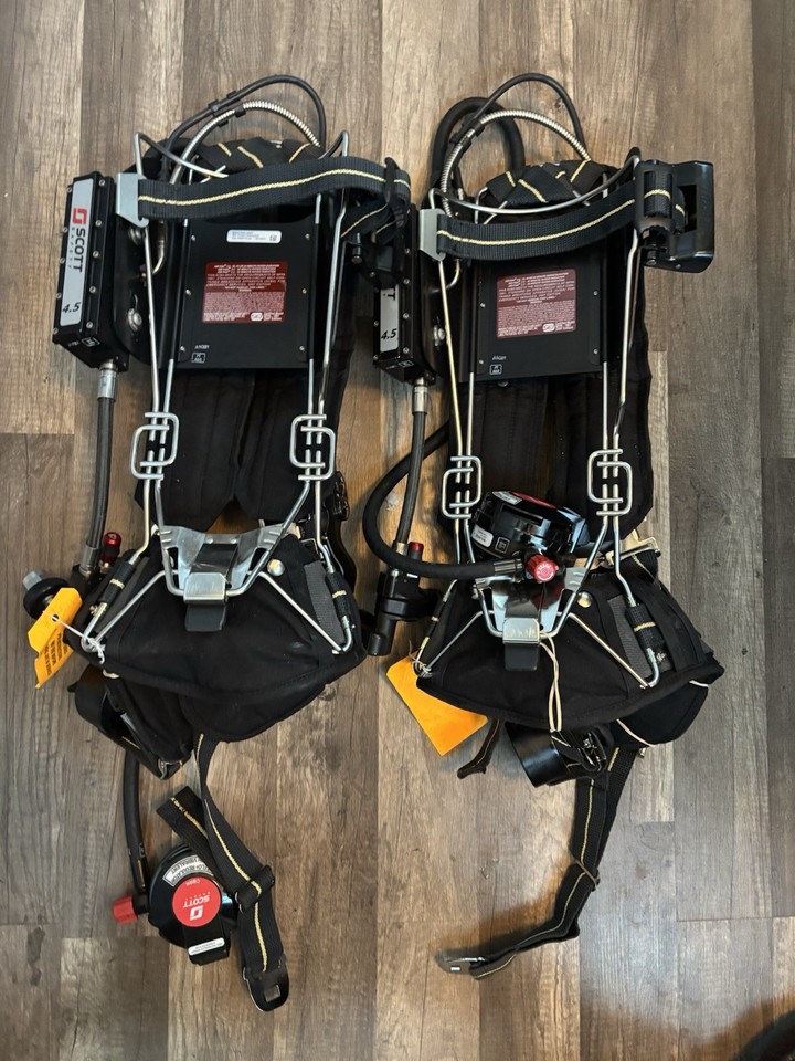 Scott 4.5 4500 PSI SCBA Air Pak Harness with HUD Excellent Condition | eBay