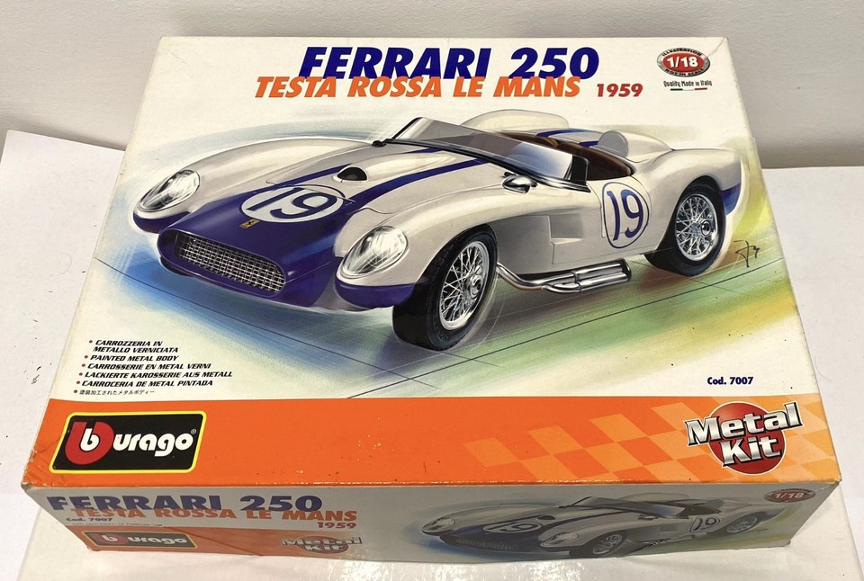 Bburago 1/18 1959 Ferrari 250 Testarossa Le Mans Model Kit Complete ...