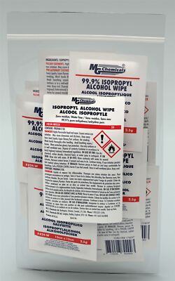 Box of Isopropyl Alcohol IPA Individual Wipes 824-WX25 MG Chemicals 25 ...