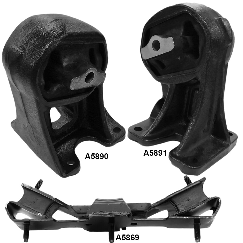 Front LH/Front RH Engine & Rear Trans Mounts 3Pcs Set for Dodge RAM ...