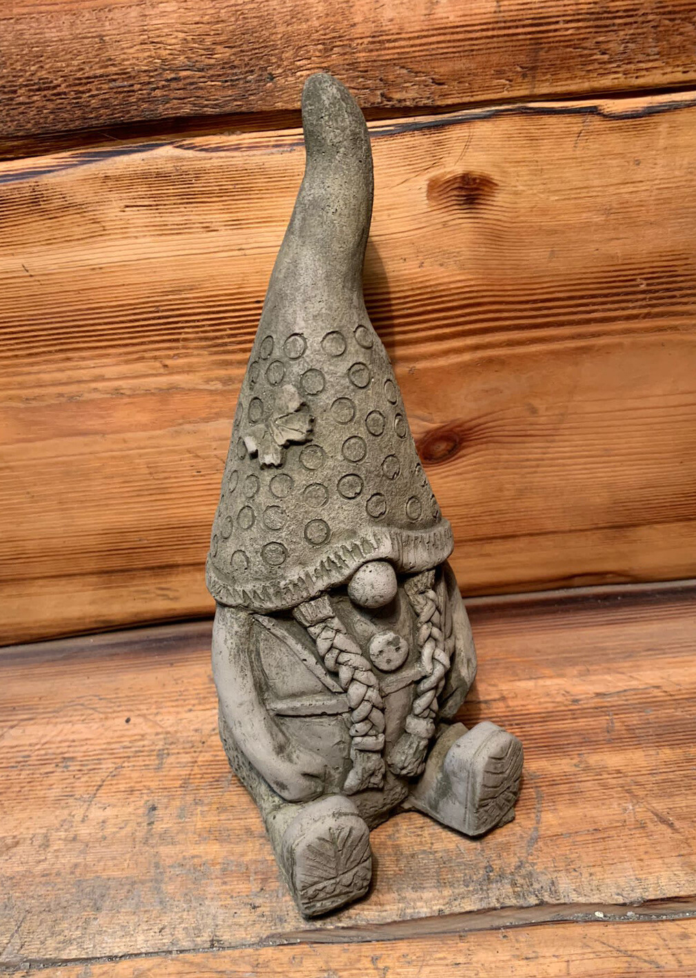 STONE GARDEN DETAILED GIRL LADY GONK PIXIE GNOME FAIRY HAT STATUE ...