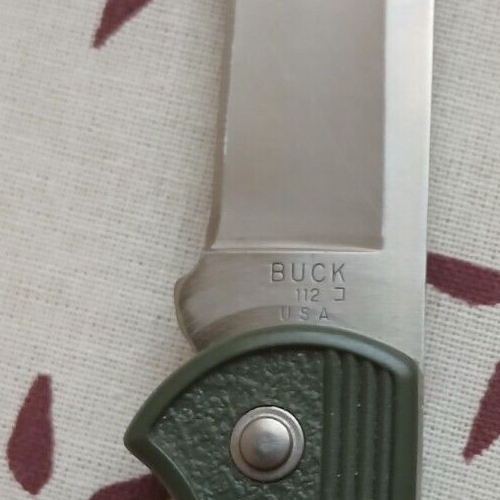 2000 Buck Model 112 Bucklite Lockback Single Blade Folding Pocket Knife ...