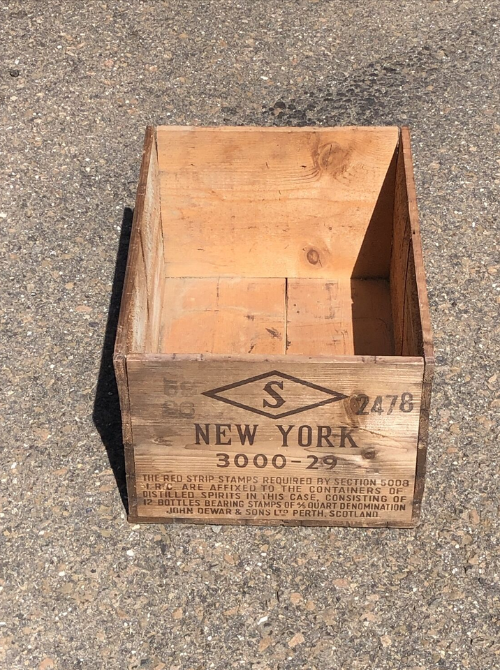 Vintage Dewar’s | White Label Scotch Whisky Wooden Crate Box | Empty | eBay