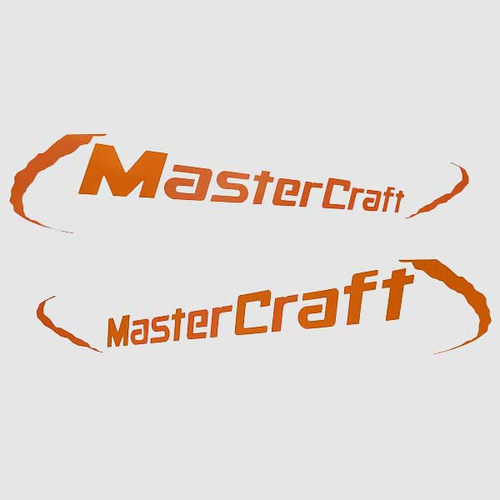 MasterCraft Boat Logo Decals 750706 | Orange Stickers (Set of 2) | eBay