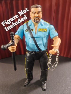 Mattel Elite WWE Big Bossman Kane Police Custom Action Figure Metal ...