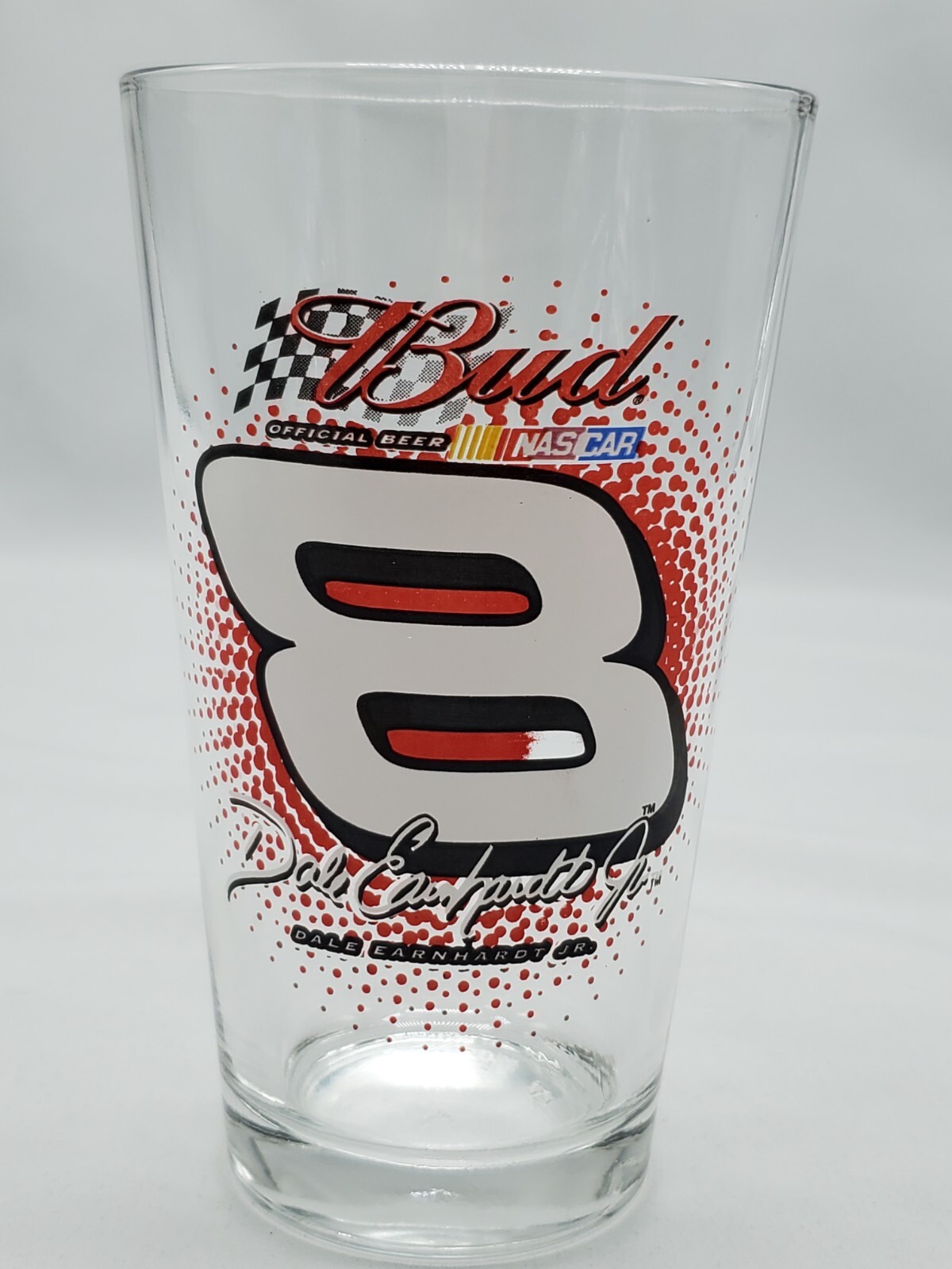 Budweiser Racing Dale Earnhardt Jr #8 Pint Beer Glass Bud NASCAR | eBay