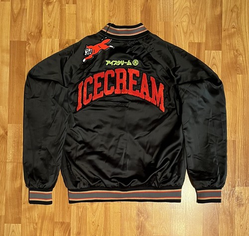 NEW MEN'S BBC BILLIONAIRE BOYS CLUB ICE CREAM COLLEGE JACKET IN BLACK ...