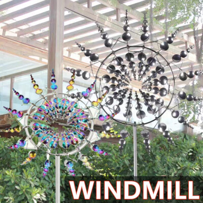 Magical Wind Powered Kinetic Windmill Metal And Sculpture Spinner ...