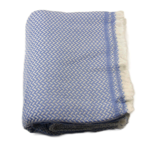 New Sofa Throw Cashmere Wool Blanket Scarf Chunky Sky Blue Shawl Ladies ...