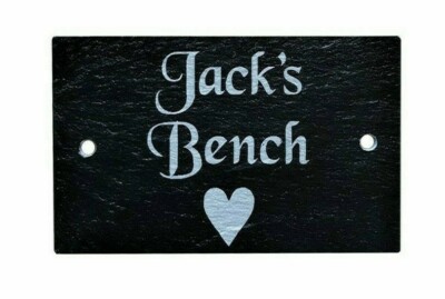 Personalised Engraved Slate Bench Memorial Plaque Plate Grave Marker ...
