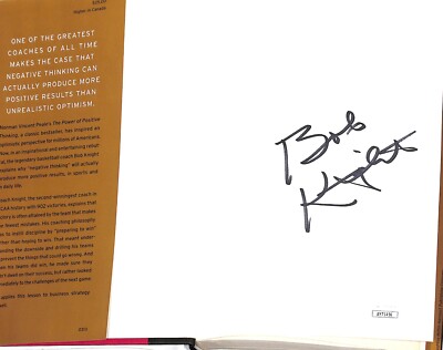 Bob Knight Autographed "The Power of Negative Thinking" HC Book JSA | eBay