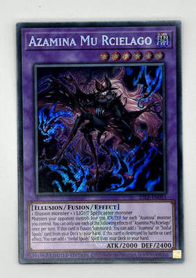 25LP-EN011 "Azamina Mu Rcielago" Secret Rare Emblazoned STAMPED Yu-Gi ...