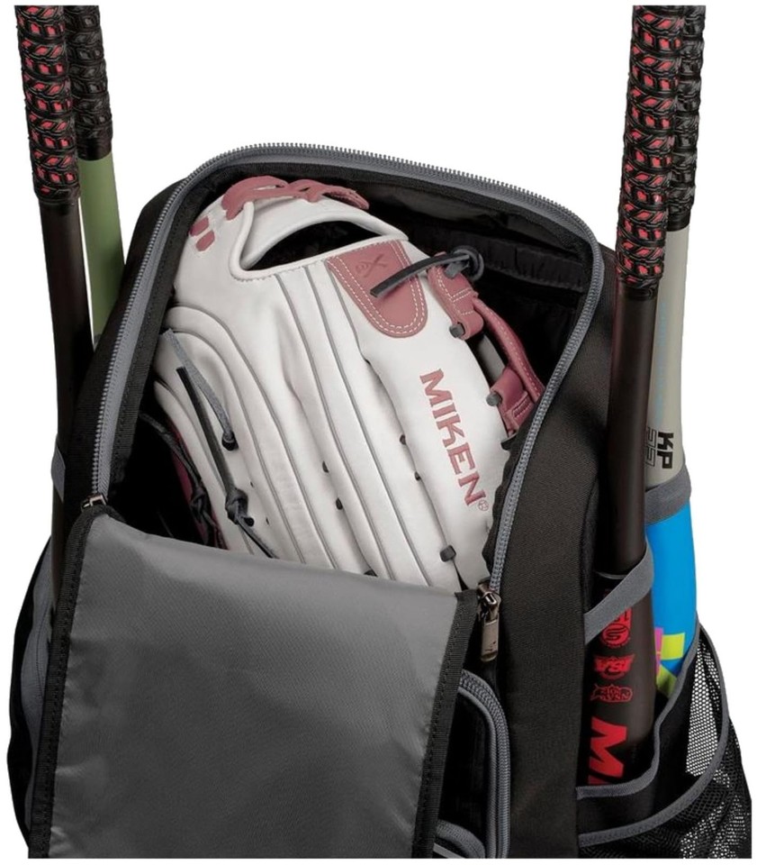 Miken | Deluxe Backpack Equipment Bag | Slowpitch Softball | Multiple ...