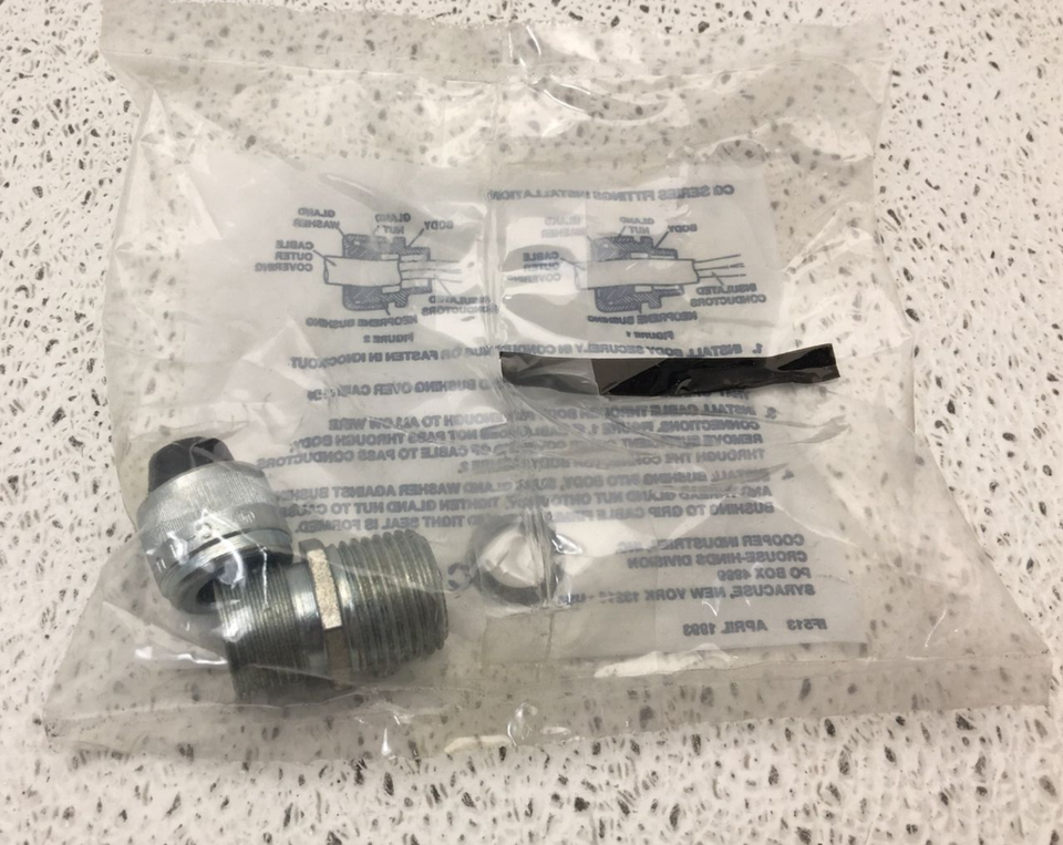 CGB117 CROUSE HINDS 1/2 INCH NPT SIZE NON-ARMOURED CABLE GLAND STEEL | eBay
