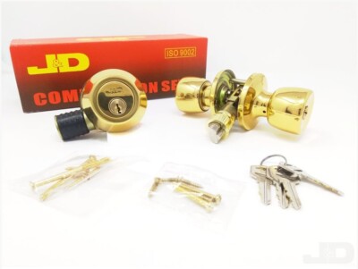 MOBILE HOME PARTS COMBO ENTRY DOOR LOCK AND DEADBOLT WITH 4 KEYS ...