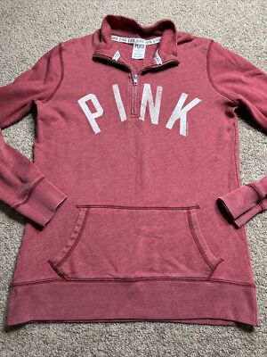 Women’s Small VS Pink IU Indiana University Quarter Zip Pullover | eBay