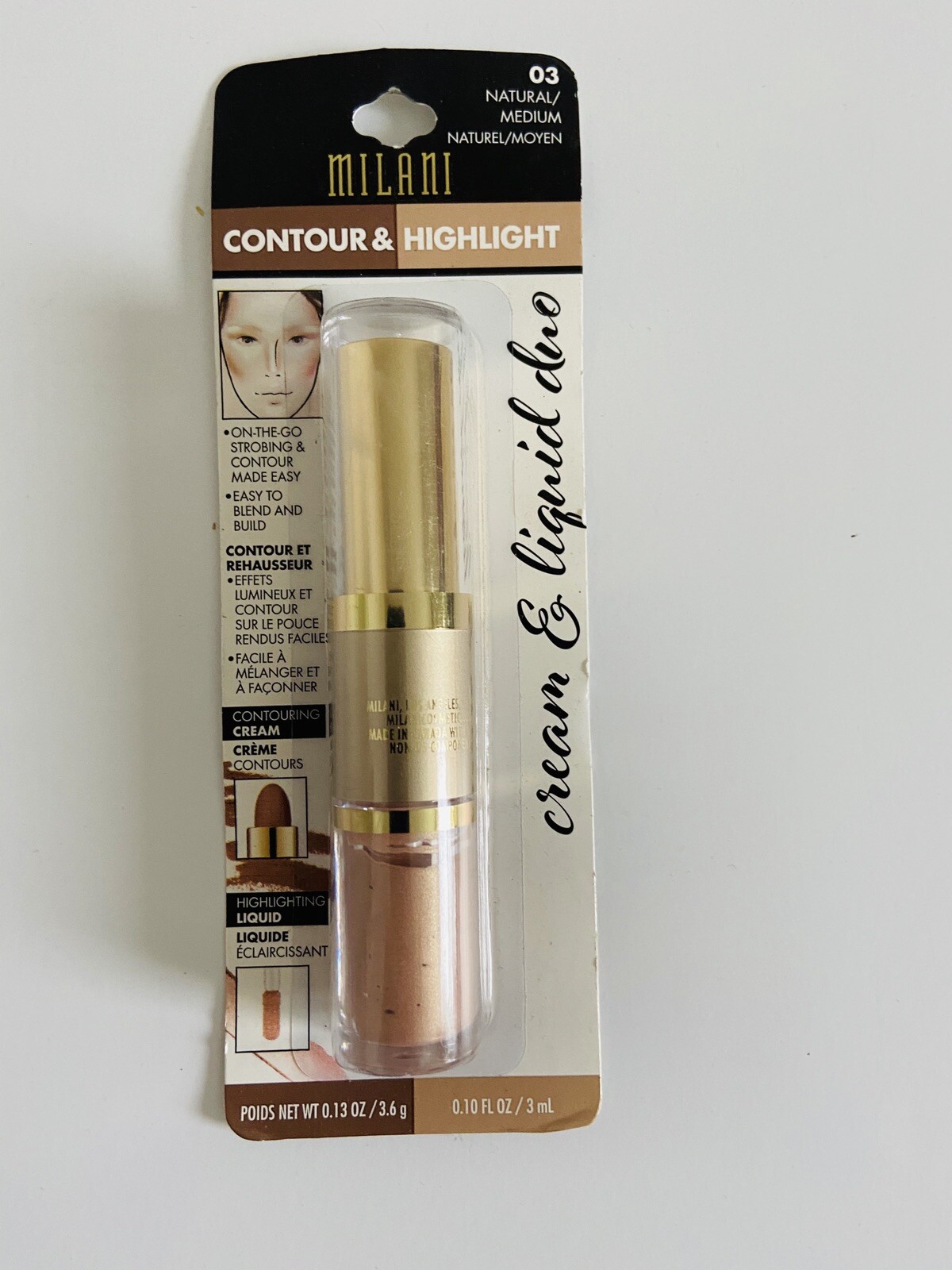 Milani Contour & Highlight Cream Liquid Duo 02 Light Natural for sale ...