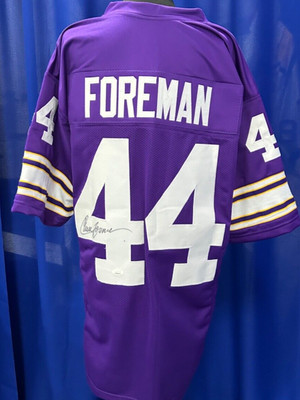 Chuck Foreman AUTO Signed Vikings Jersey JSA COA | eBay