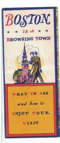 Boston is a Browsing Town Brochure Sherrard Hotels 1960s | eBay