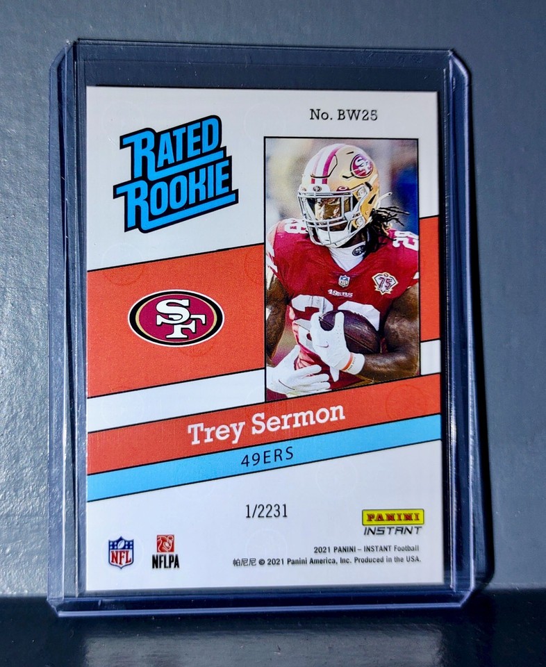 Trey Sermon 2021 Panini NFL Rated Rookie Retro #25 Rookie Card 1/2231 ...