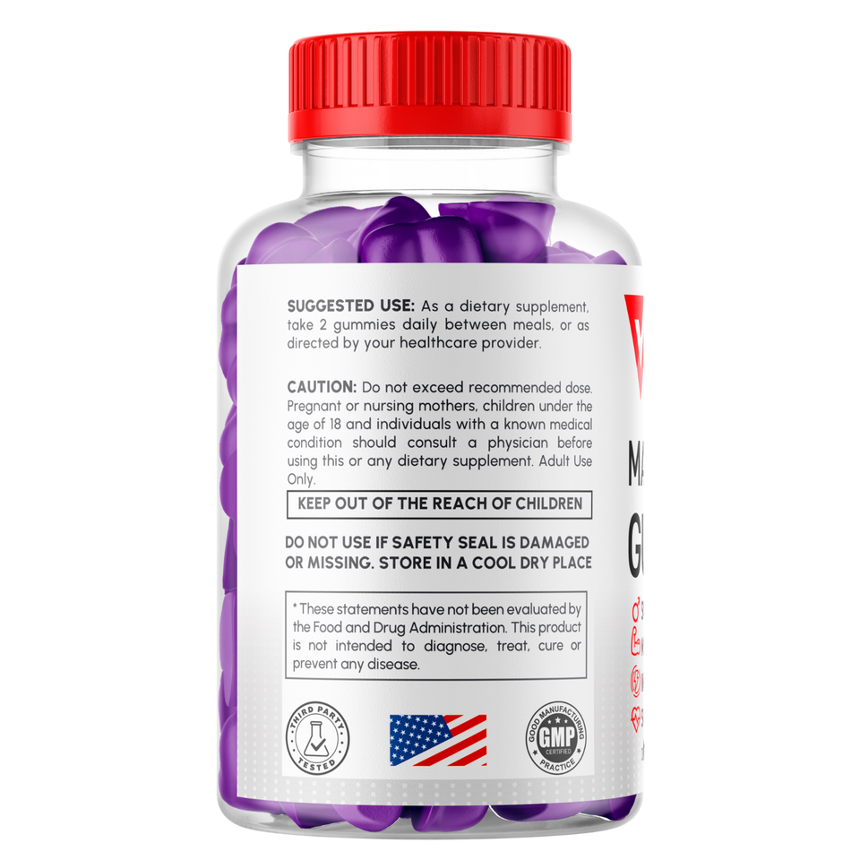 (1 Pack) Vigor Pump Gummies for Men Advanced Drive and Energy Support ...