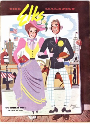 ELKS MAGAZINE October 1946 symbols of Charity, Justice, Brotherly Love ...