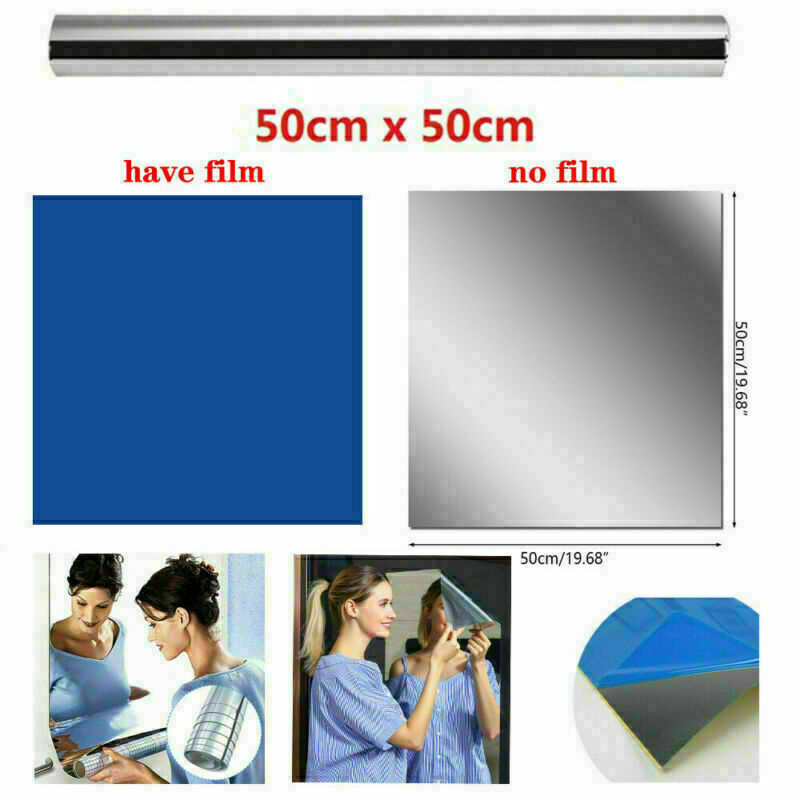 Flexible Full Length MIRROR ON A ROLL Instant Fit Self-Adhesive Crafts ...