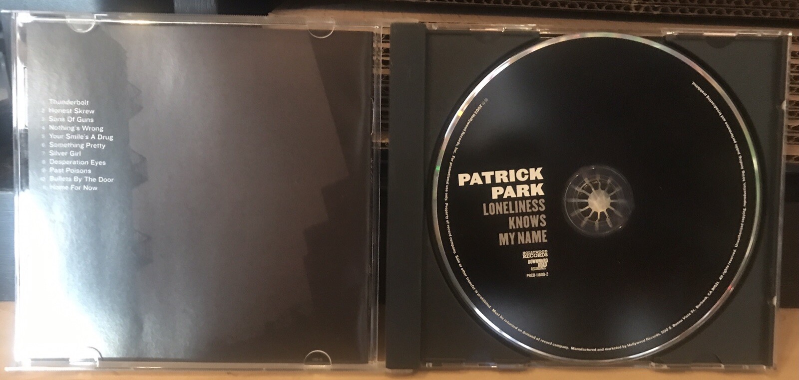 EXC CD ~PATRICK PARK~Loneliness Knows My Name (PROMOTION AVANCÉE ...