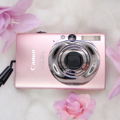 Pink Canon Ixus 80 IS Digital Camera Complete Package Vintage Y2k Cute ...