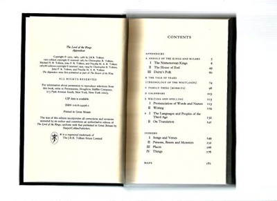 Appendices Final Book Lord of the Rings, Tolkien, J R R | eBay