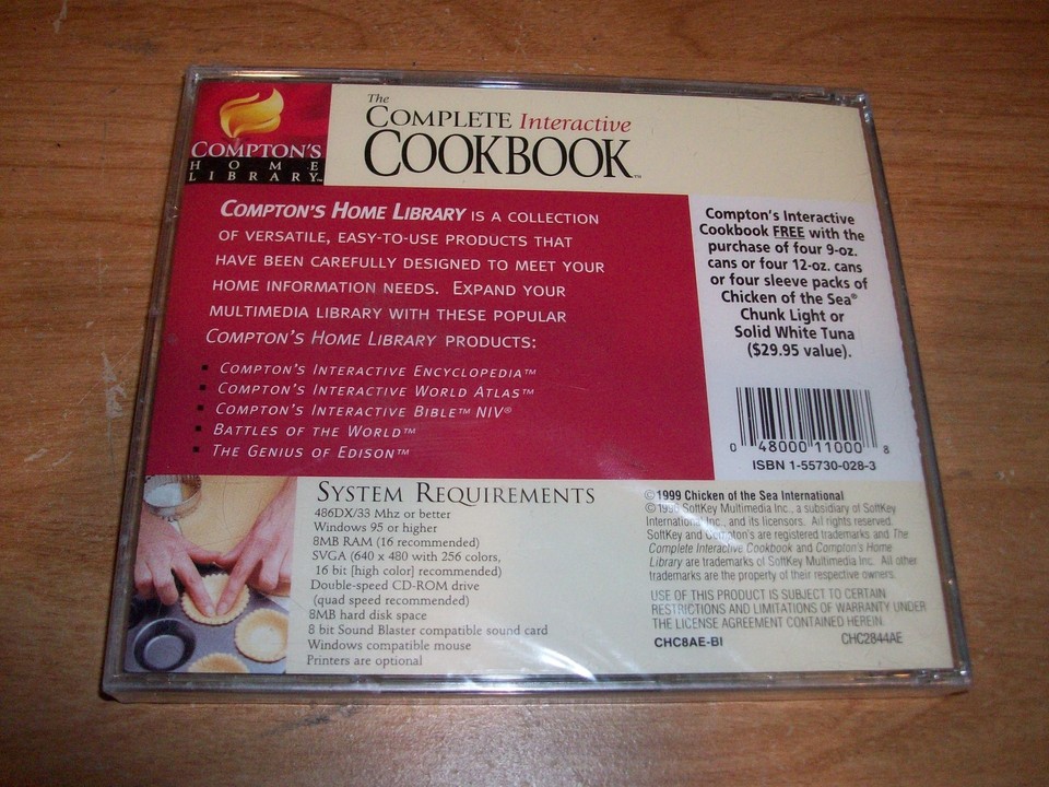 The Complete Interactive Cookbook CD-ROM Compton's Home Library Recipes ...