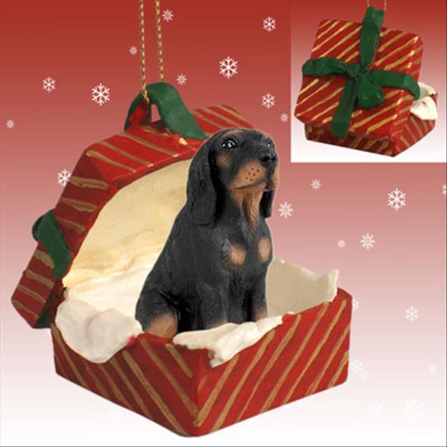Coonhound Dog RED Gift Box Holiday Christmas ORNAMENT | eBay