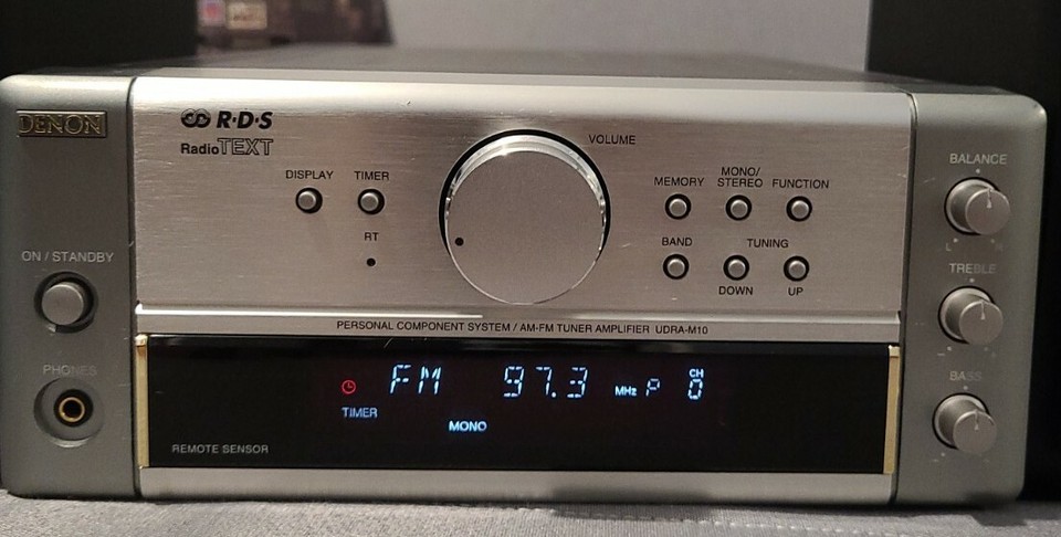 Denon Micro Stereo System UDRA-M10 AM/FM Tuner Receiver w/2 Speakers SC ...