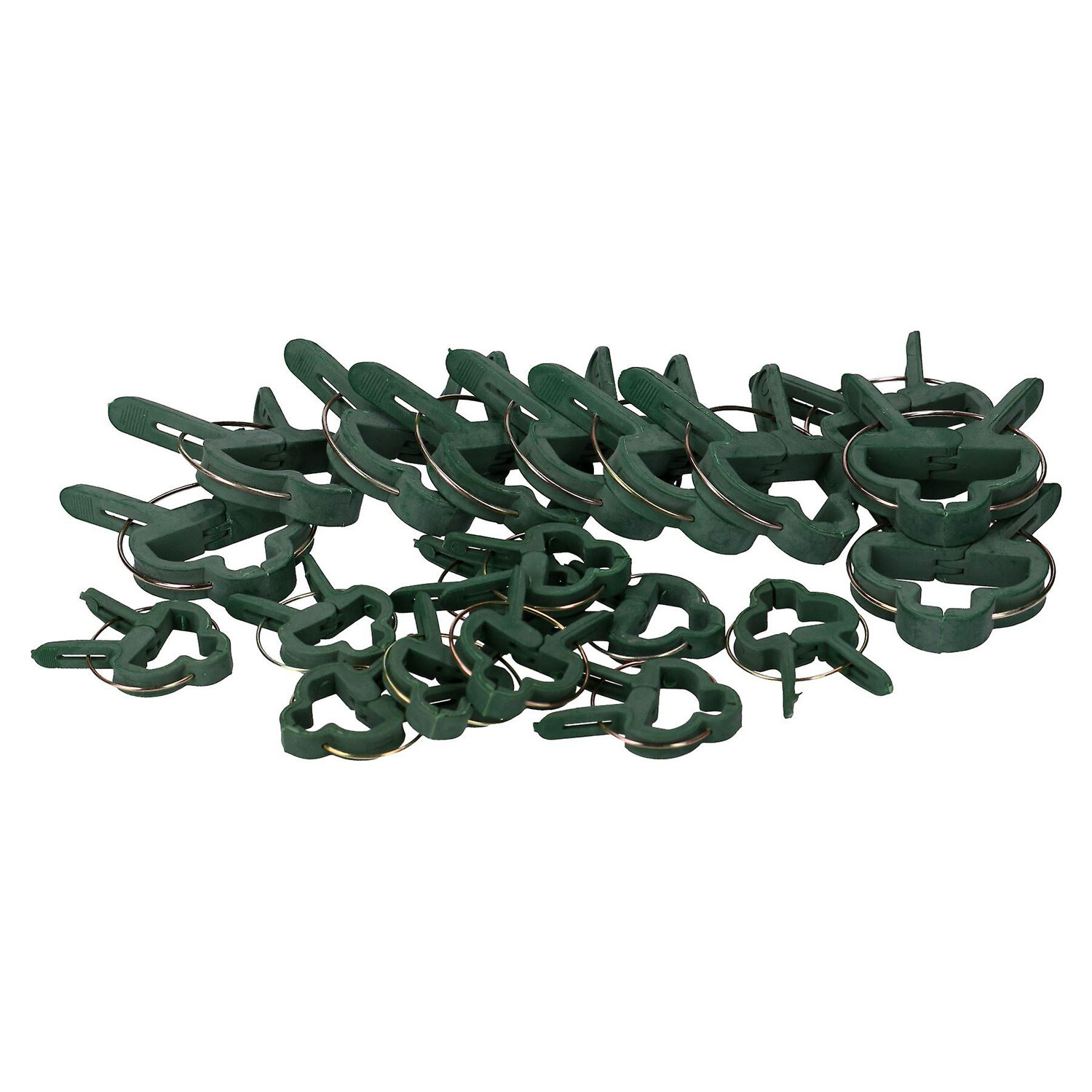 20pc Garden Plant Support Spring Clips Easy Grip Reusable 2 Sizes Small ...