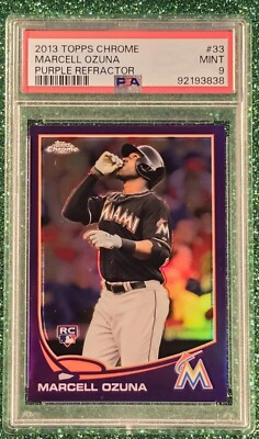 2013 Topps Chrome Marcell Ozuna Purple Refractor PSA Mint 9 | eBay