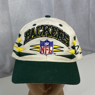 VTG GREEN BAY PACKERS DIAMOND CUT SNAPBACK HAT CAP LOGO ATHLETIC TWO ...
